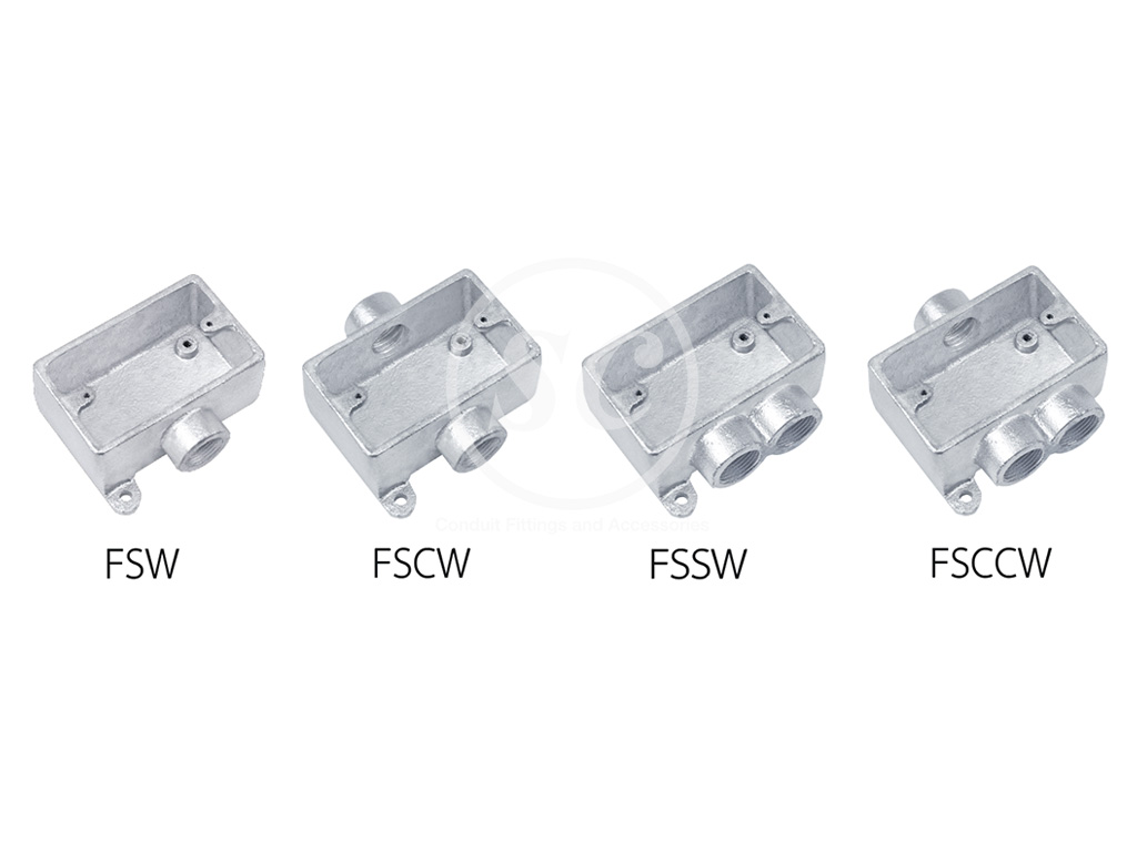 F.S.W. BOX 3" x 4 ½” HOT DIP GALVANIZED | SC Fittings | Conduit Fittings