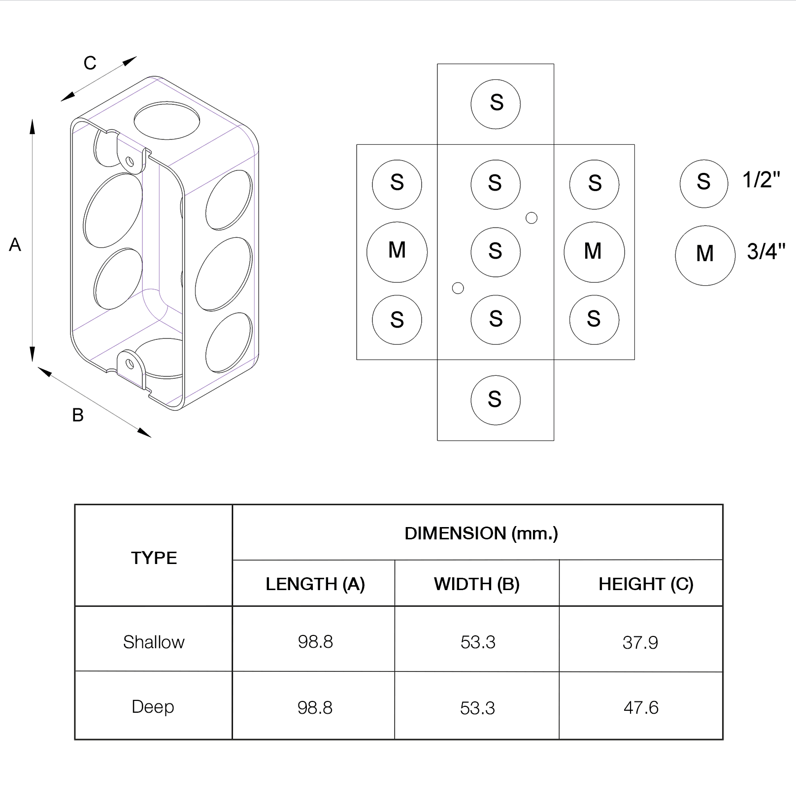 HANDY BOX 2" x 4" | SC Conduit Fittings