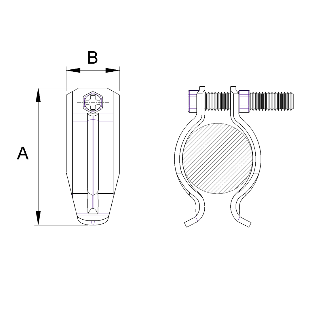 SPLIT PIPE CLIP | SC Conduit Fittings